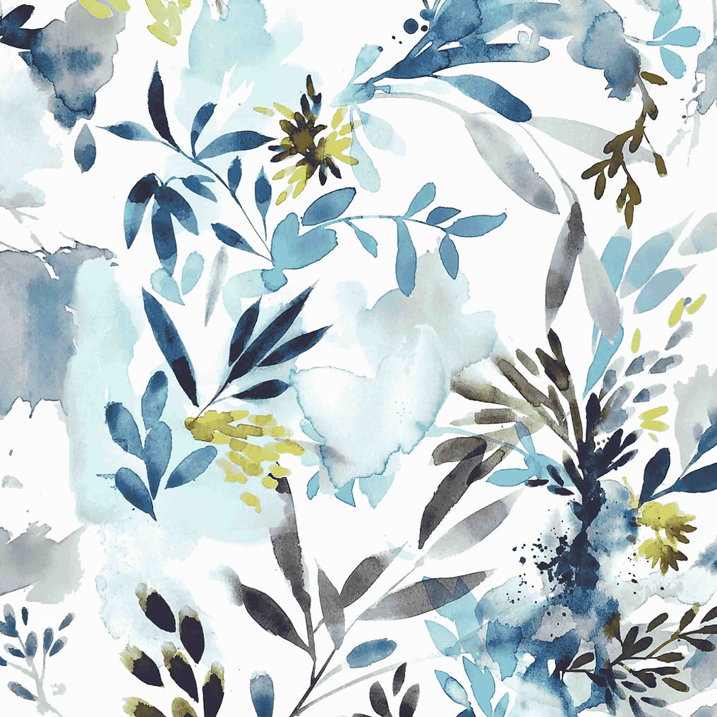 SPRINGFIELD BLUE Upholstery Printed Design (4 YARDS MINIMUM)