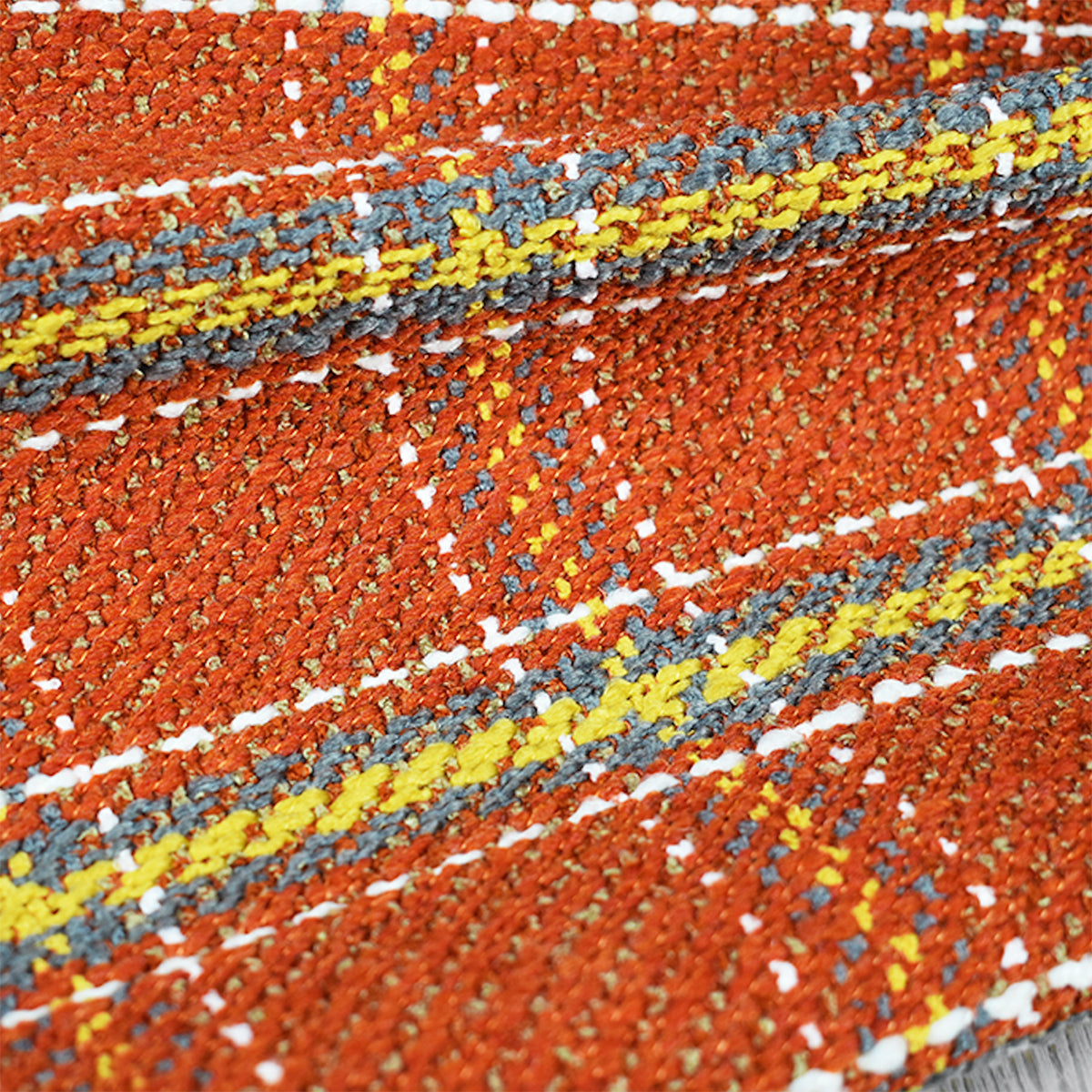 FUNNY RUST Upholstery Plaid Design